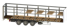 Double Deck System with Elevation for Curtainsider